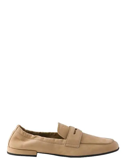 Prada Shuffle Leather Loafers - Neutral