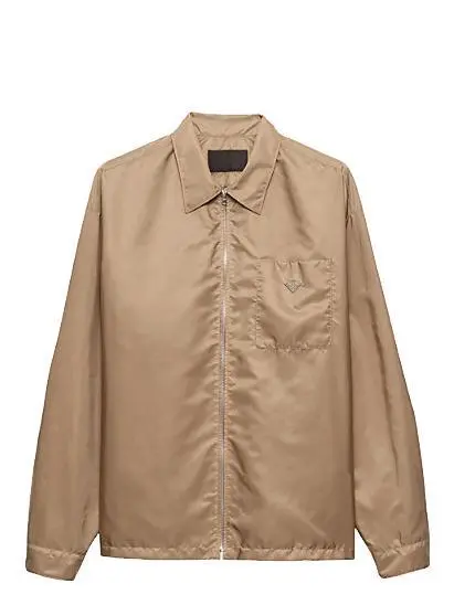 Prada Re-nylon Zipped Woven Shirt - Neutral