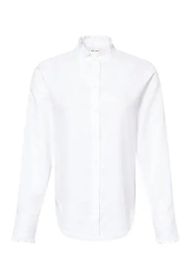 ME+EM Frill-trim Cotton-blend Shirt - Soft White