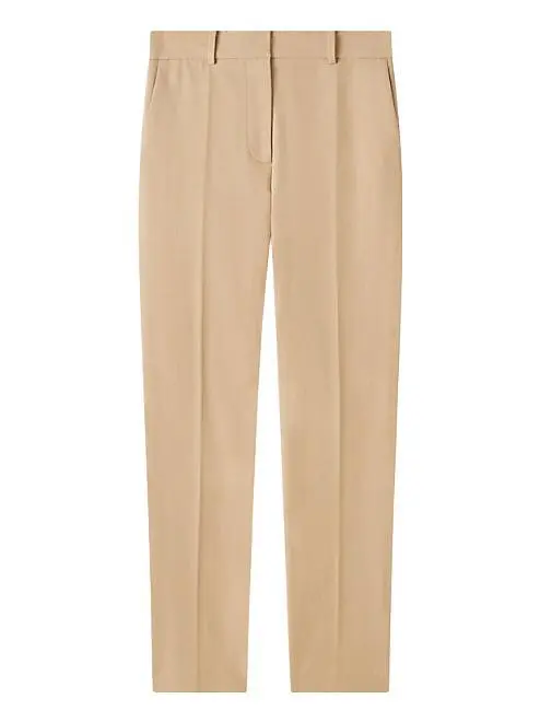 JOSEPH Coleman Slim-fit Straight-leg Trousers - Powder