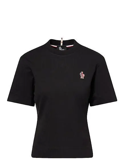 Moncler Logo-patch Cotton T-shirt - Black