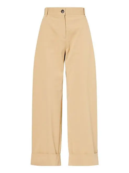 ME+EM Tapered-leg Cotton-blend Twill Chino Trousers - Spring Tan