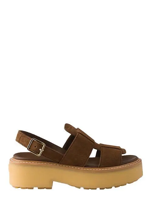 Prada Suede Sandals - Brown