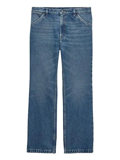 Prada Regular-fit Straight-leg Washed Denim Jeans - Blue