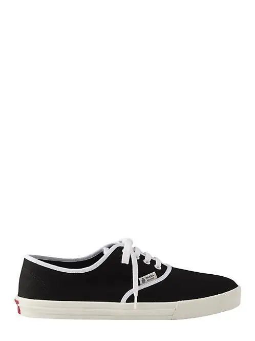 Prada Woven Low-top Sneakers - Black