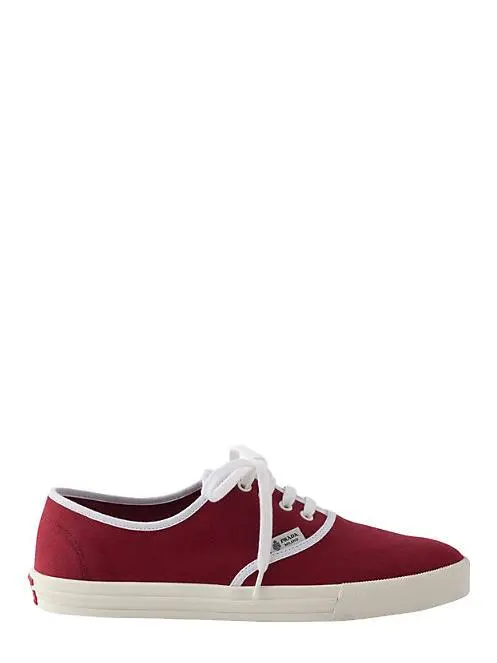 Prada Woven Low-top Sneakers - Burgundy