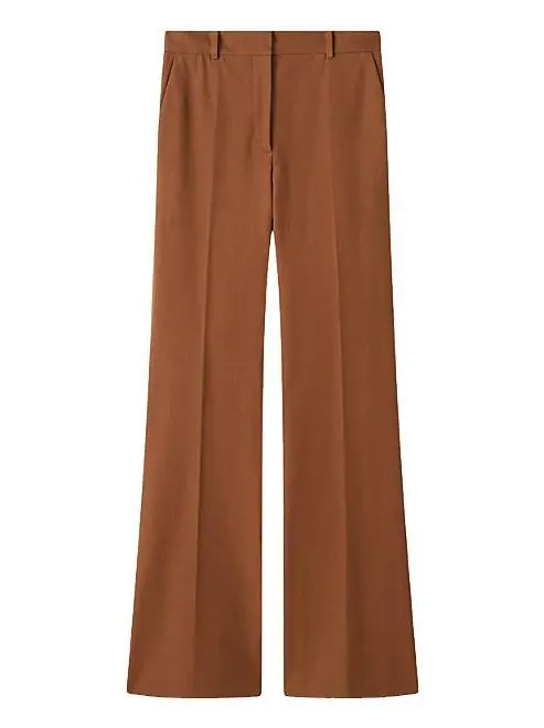 JOSEPH Tafira Gabardine Stretch-woven Trousers - Cinnamon