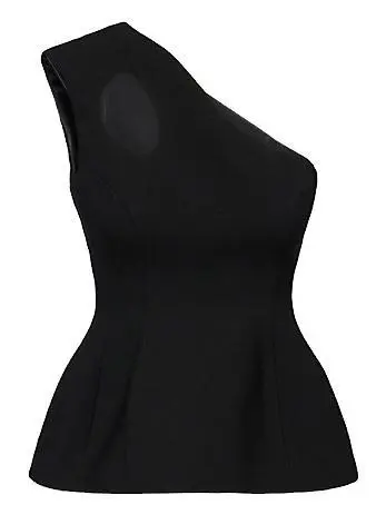 ROKSANDA Vela Cut-out Woven Top - Black