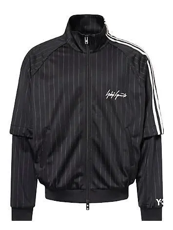 Y3 Logo-print Woven Track Jacket - Black