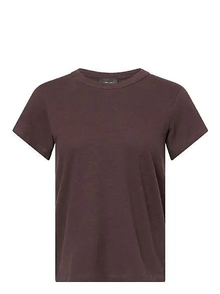 ME+EM Soft Washed Cotton-blend T-shirt - Cocoa Brown