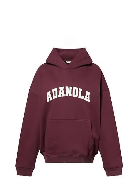 ADANOLA Oversized Cotton-jersey Hoody - Drk Chry/marsh-white