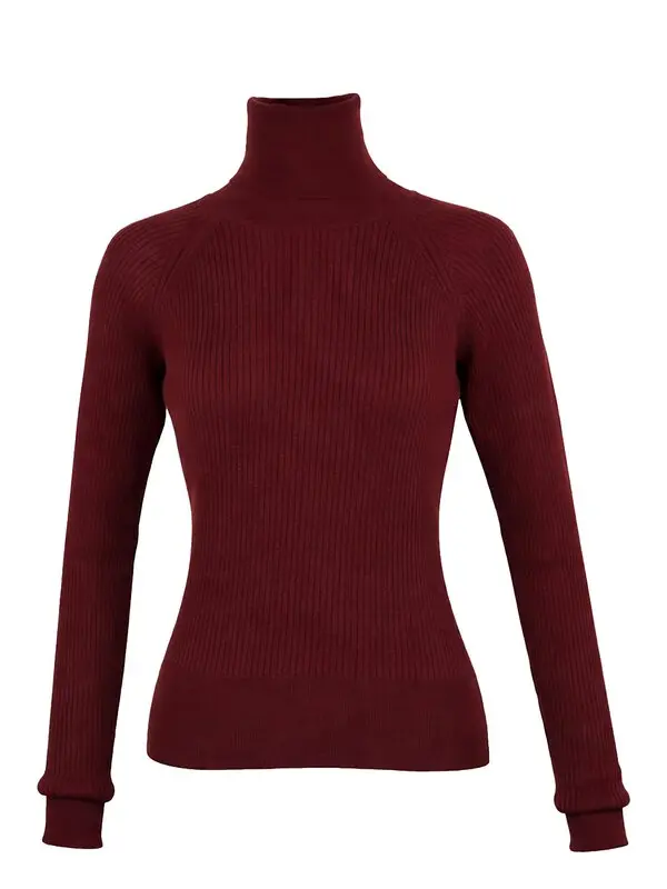 Lena Hoschek Wendy Wool Turtleneck - Burgundy