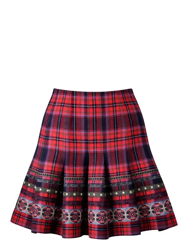 Lena Hoschek St. Moritz Cotton Skirt - Red