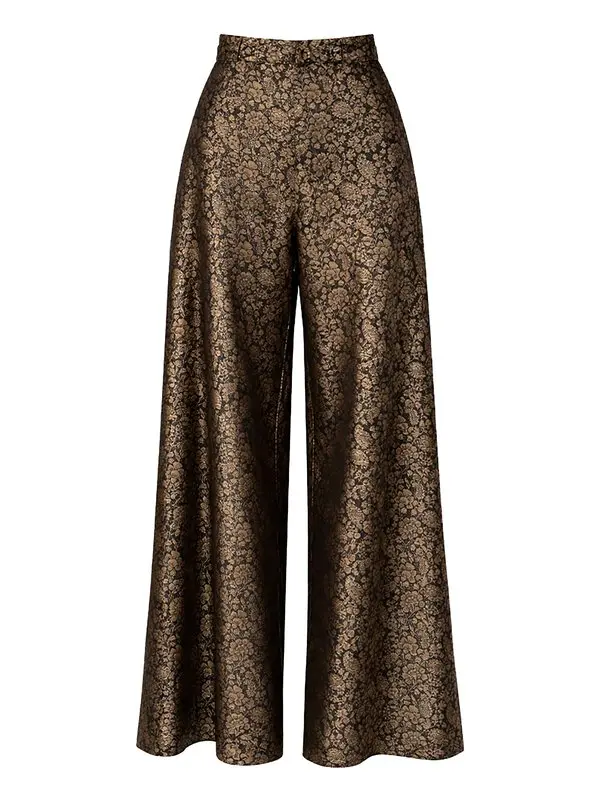 Lena Hoschek Orient Wide Leg Pants - Bronze