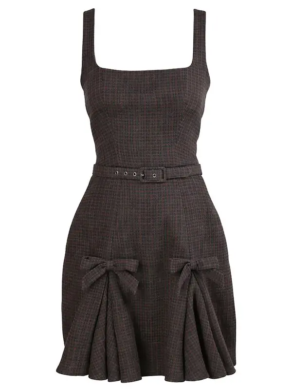 Lena Hoschek Ellie Cotton Mini Dress - Brown
