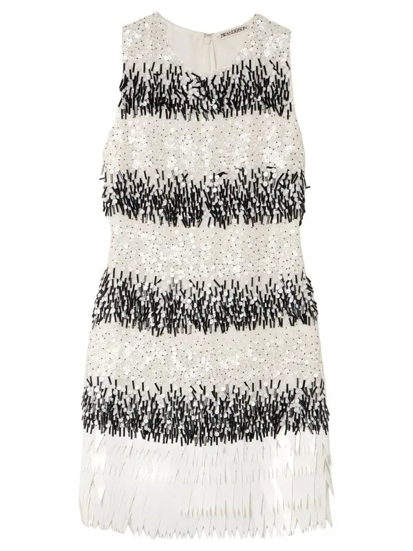 JW Anderson Embellished Chiffon Mini Dress - Multi