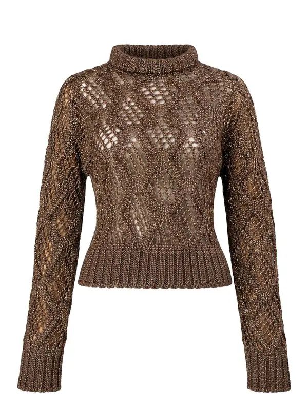 Lena Hoschek Madeleine Virgin Wool Blend Pullover - Brown