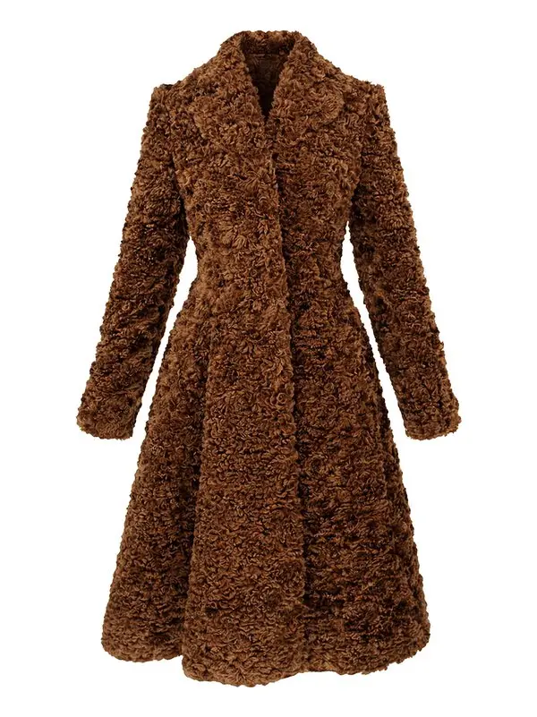Lena Hoschek Bohème Mohair Blend Coat - Brown