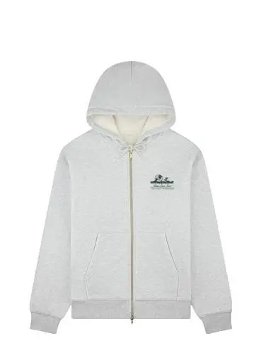 Aimé Leon Dore Unisphere Waffle Lined Fullzip Hoodie - Silver Mix