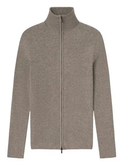 Fear Of God Essentials Soft Rib Knit Zip-up Jacket - Homestead Heather