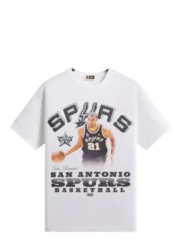 Kith Nba Allstar San Antonio Spurs Tim Duncan Vintage Tee Shirt - White