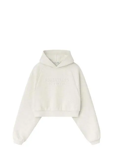 Fear Of God Essentials Embossed 90's Raglan Hoodie - Oatmeal Heather