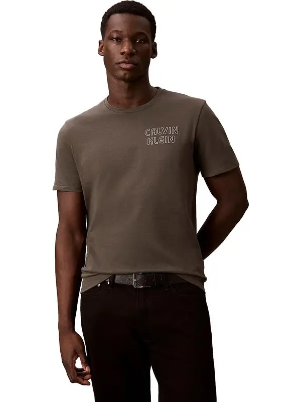 Calvin Klein Retro Logo Graphic Classic T-shirt - Beluga