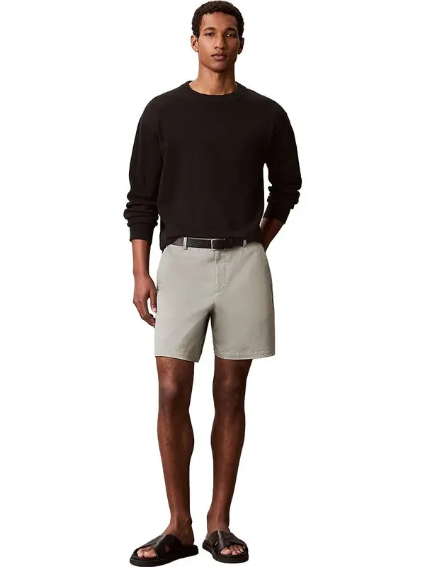 Calvin Klein Cotton Stretch Straight Shorts - Shadow