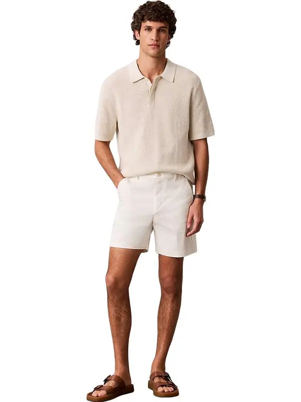 Calvin Klein Cotton Stretch Straight Shorts - Tofu