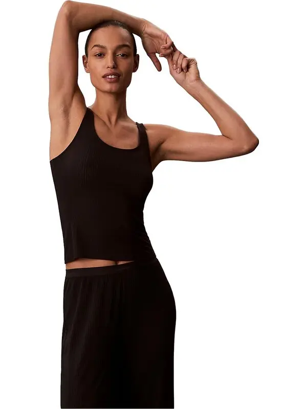 Calvin Klein Ultra Soft Modal Drop Needle Tank Top - Black