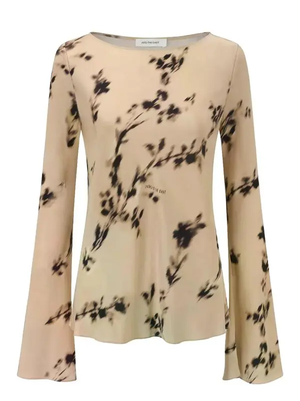 INTO THE EAST Silk Blouse - Neutrals