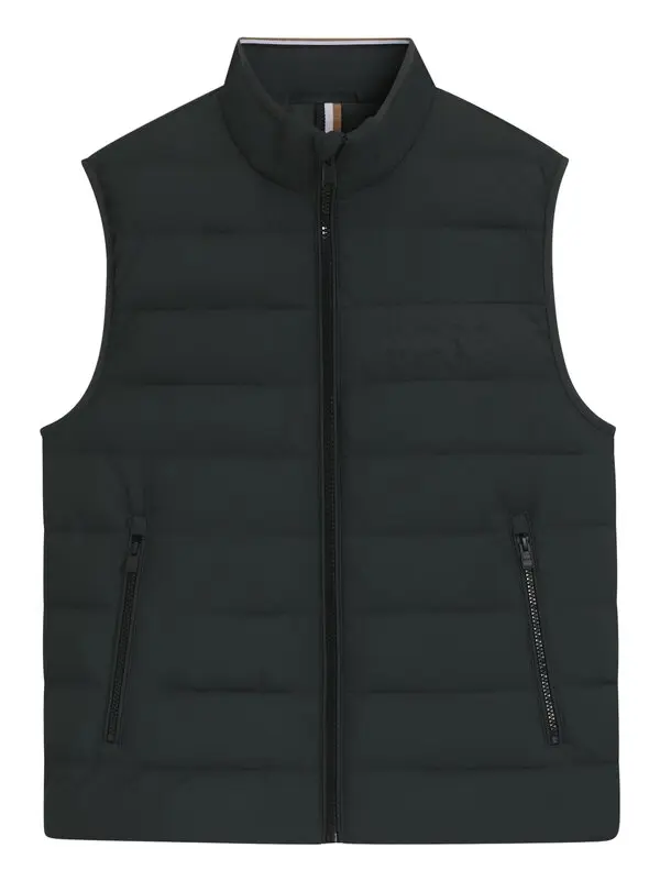BOSS Regular-fit Gilet With Water-repellent Finish - Light Green