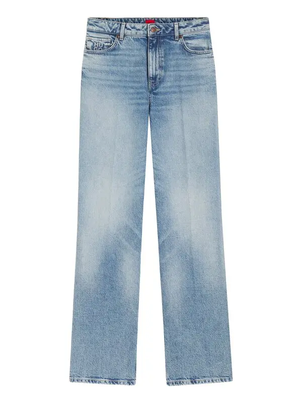 Hugo Wide-leg High-rise Jeans - Blue