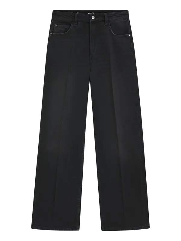 BOSS Boyfriend-fit Jeans In Rigid Denim - Black