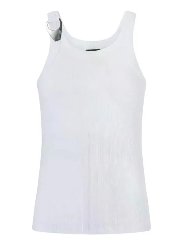Pinko Ribbed Sleeveless Top - White