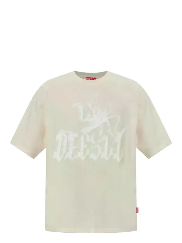 DIESEL T-jussi-a Short-sleeve Graphic T-shirt - Neutrals