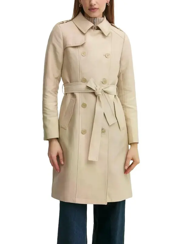 MORGAN Belted Double-breasted Coat - Neutrals
