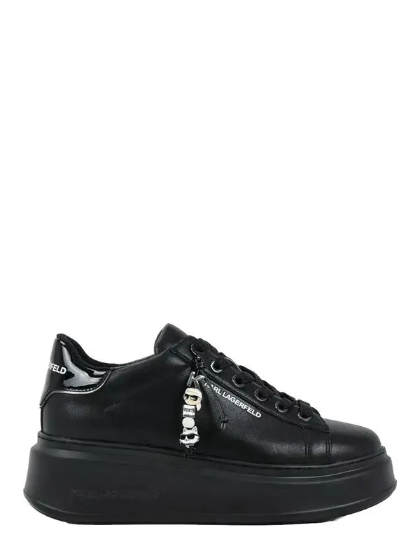 Karl Lagerfeld Charm-pendant Platform Sneakers - Black