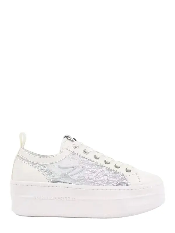 Karl Lagerfeld Lace-detail Platform Sneakers - White