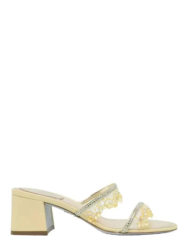 Rene Caovilla 50mm Embellished Sandals - Yellow