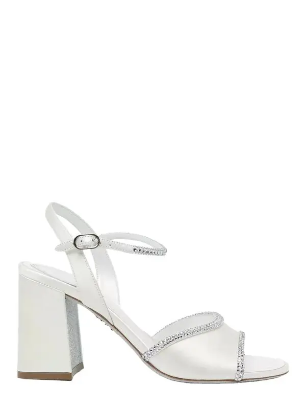 Rene Caovilla 50mm Margherita Sandals - White