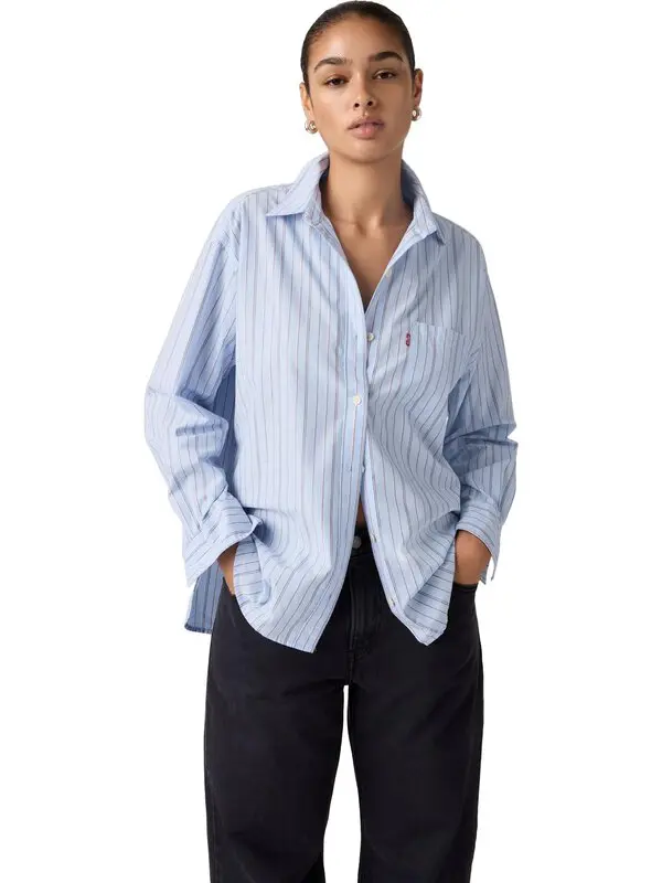 LEVI'S Harlie Boyfriend Shirt - Amari Stripe Chambra