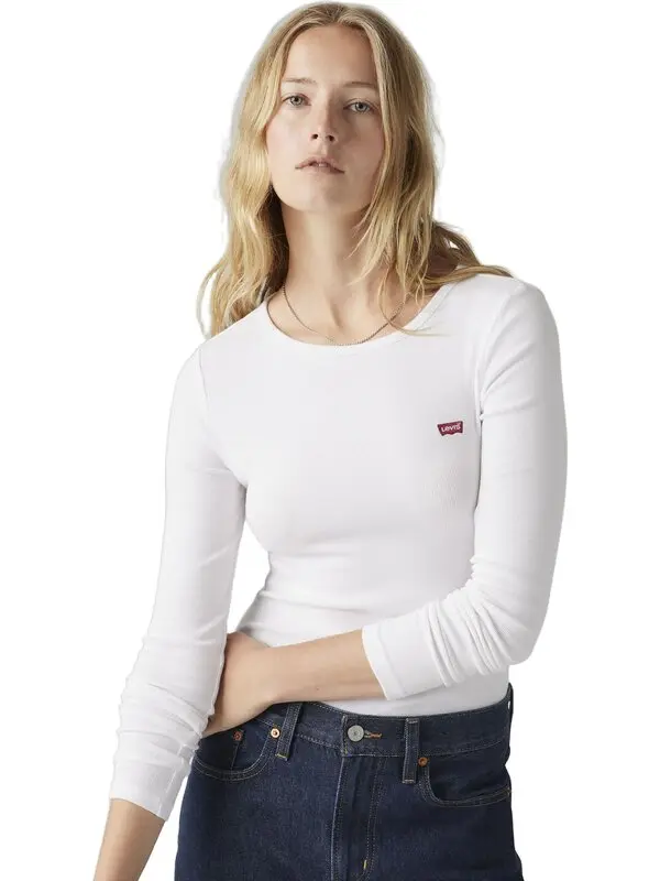LEVI'S Hayes Long Sleeve T-shirt - White
