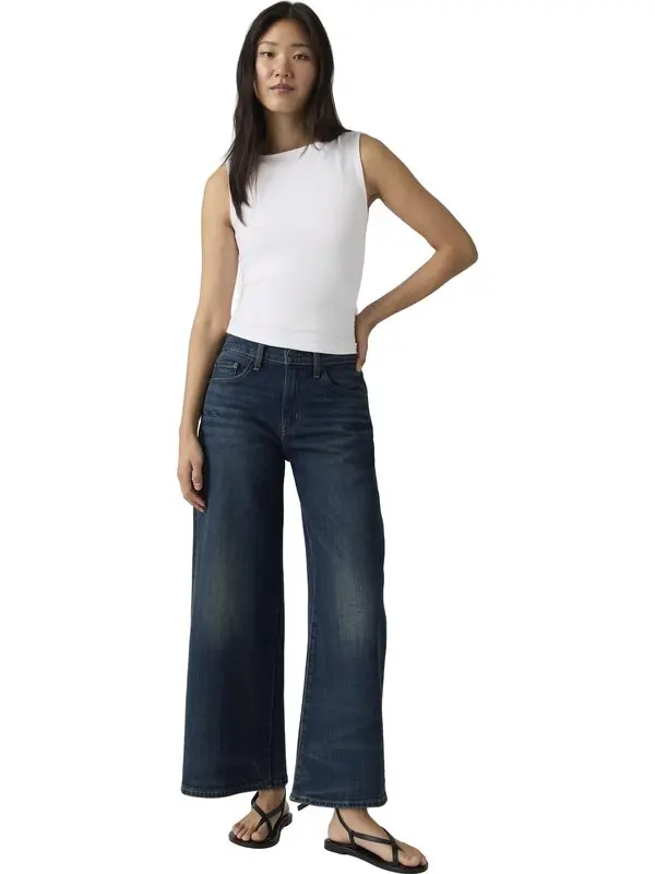 LEVI'S 728 High-rise Wide-leg Ankle Jeans - Down West