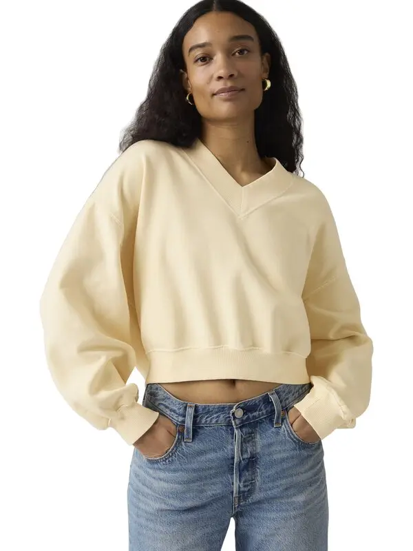 LEVI'S Vintage V-neck Relaxed Sweatshirt - Garment Dye Womens Rutabaga