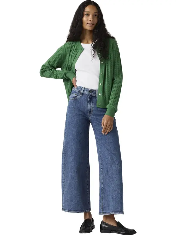 LEVI'S 728 High-rise Wide-leg Ankle Jeans - All Money Mid