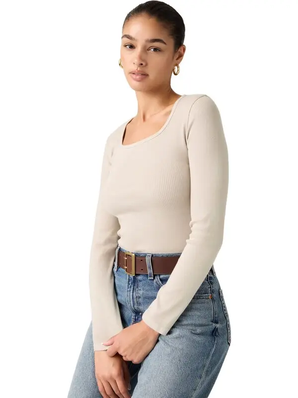 LEVI'S Essential Square Neck Long-sleeve Tee - Garment Dye