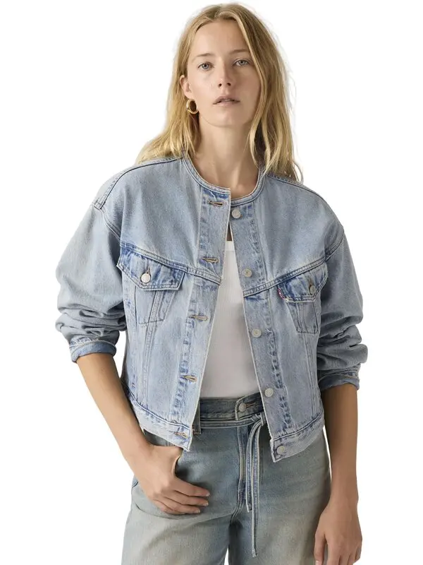LEVI'S 90s Shrunken Collarless Trucker Jacket - Rural View