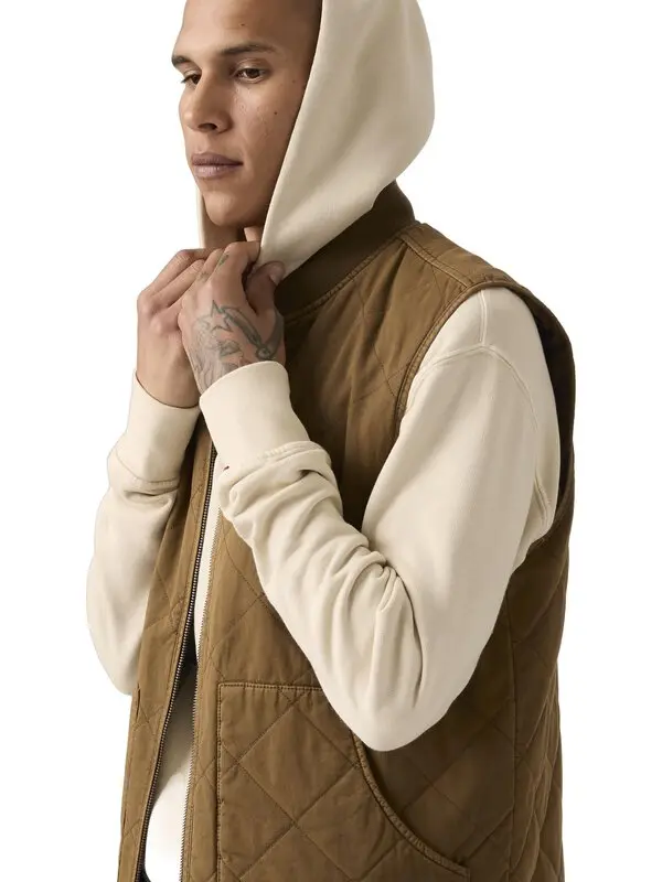 LEVI'S Quilted Utility Vest - Brown