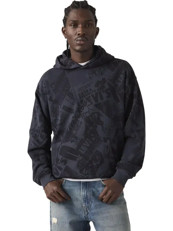 LEVI'S Graphic Pullover Hoodie - Cowboy Collage Navy